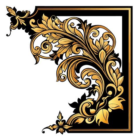 Premium Vector Ornate Gold Floral Corner Design