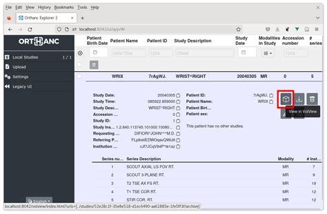 Kitwares Volview Plugin — Orthanc Book Documentation