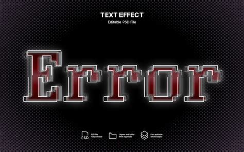 Premium Psd Error Text Effect
