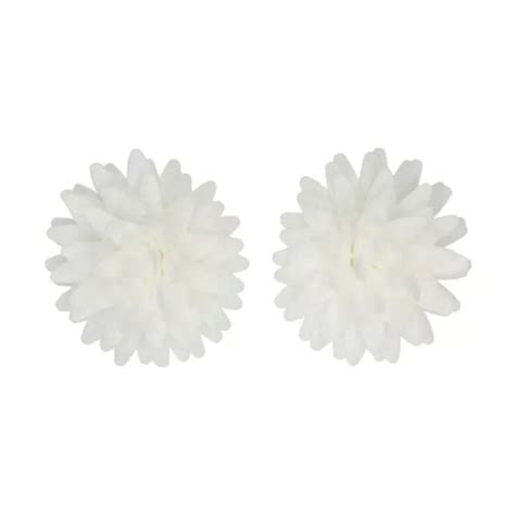 Edible Wafer Flowers Deluxe Pompom Daisy White Medium Funcakes
