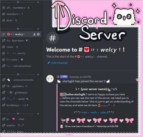Pink And Kawaii Discord Server Fully Coded Includes Template Mimu