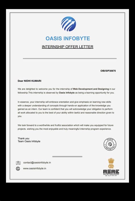Nidhi Kumari On Linkedin Oasisinfobyte Oasisinfobyte Webdevelopment Internship2022