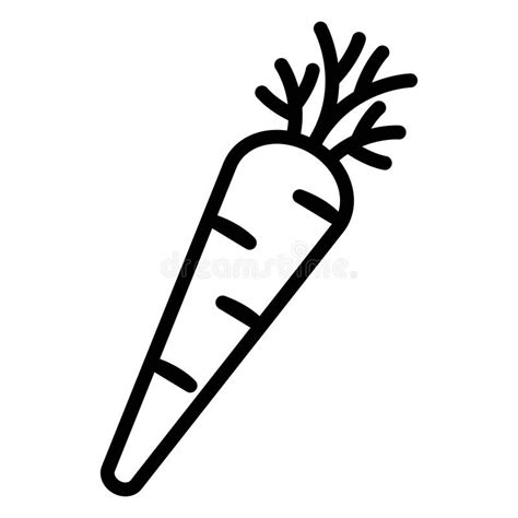 Carrot Icon Icon Of Carrot In Outline Or Line Style Stock Vector