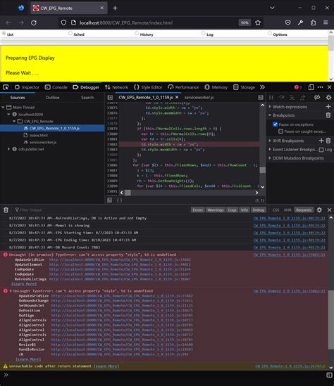Version Fails In TWebStringGrid In App That Worked In TMS WEB Core TMS