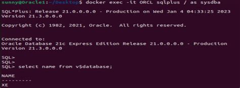 Oracle Docker Image Of Oracle Database From Oracle Container Registry