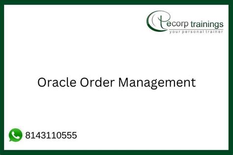 R12 Oracle Order Management Fundamentals Online Training Corporate