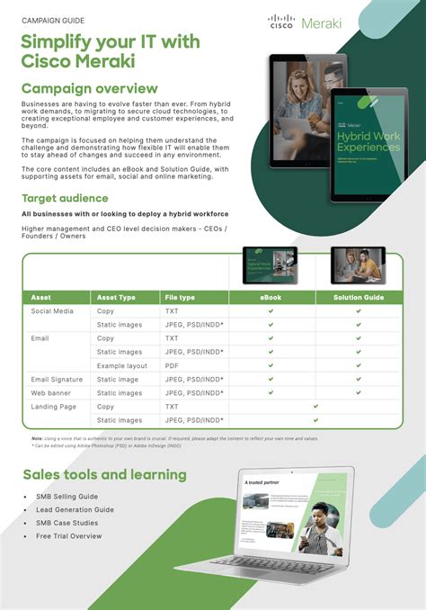 Campaign Guide Simplify Your It With Cisco Meraki Mvc Campaign Guide
