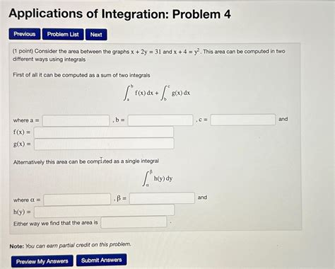 solved applications of integration problem 4 1 ﻿point