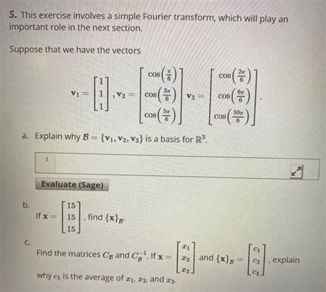 Solved 5 This Exercise Involves A Simple Fourier Transform