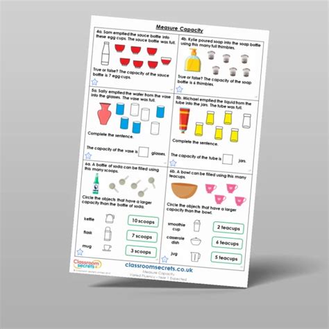 Year 1 Measure Capacity Varied Fluency 2 Resource Classroom Secrets