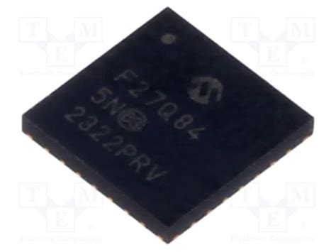 Pic18f27q84 I5n Microchip Technology Ic Pic Microcontroller 64mhz 18÷55vdc Smd Vqfn28