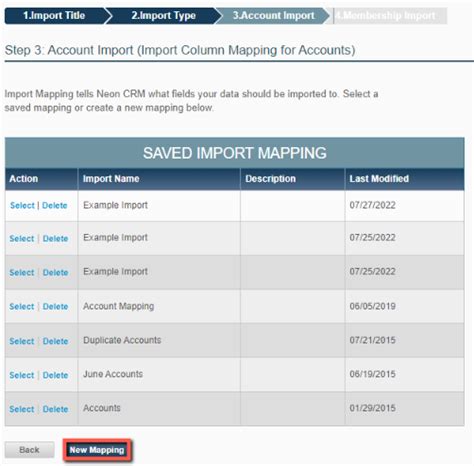 importing your membership data without account id column neon one