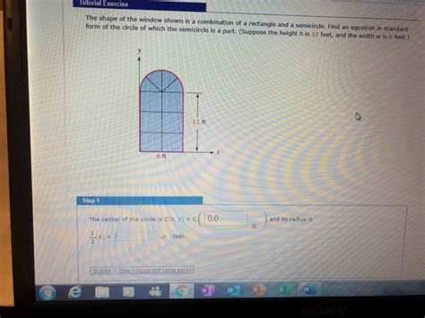 Solved Tutorial Exercise The Shape Of The Window Shown Is A Chegg