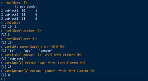 R 분석하기 전 필수작업 및 기본 함수들 getwd setwd read csv head etc