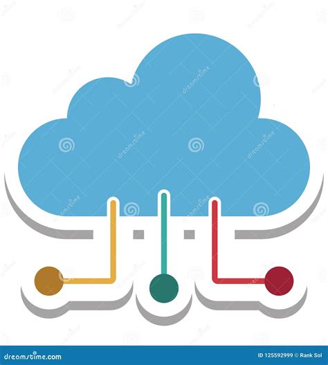 Cloud Network Cloud Computing Isolated Vector Icon Stock Vector
