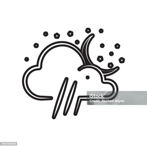 야간 기호 아이콘입니다 모바일 개념 및 웹 응용 프로그램 아이콘에 대 한 날씨의 요소입니다 웹 사이트 디자인 및 개발 앱 개발을