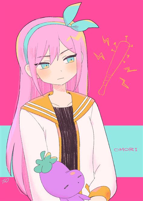 Safebooru 1girl Aubrey Faraway Omori Aubrey Omori Baseball Bat