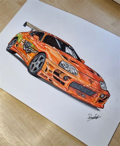 Toyota Supra Mk4 Marker Drawing Jdm King Kong Disegno