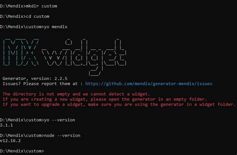 Error In Creating New Widget The Directory Is Not Empty And We Cannot