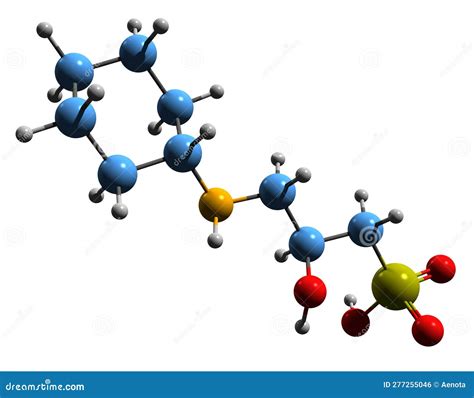 3d Image Of Capso Skeletal Formula Stock Illustration Illustration Of