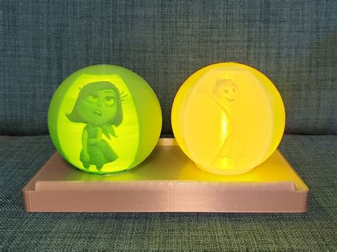 Pixar Inside Out Memory Orb Balls Lighted Lithophane Display Etsy Canada