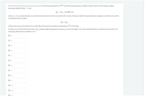 Solved Taylor Series Polynomials ﻿exponential