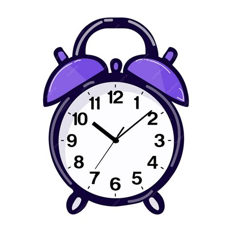 흰색 배경에 울리는 알람 시계 벡터 일러스트 레이 션 프리미엄 벡터
