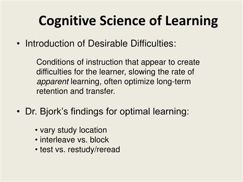 Ppt Cognitive Science Of Learning Powerpoint Presentation Free Download Id 1871492
