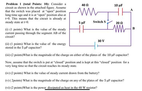 Solved Problem Total Points Consider A Circuit As Chegg