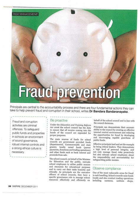 Pdf Fraud And Corruption Prevention In Government Schools