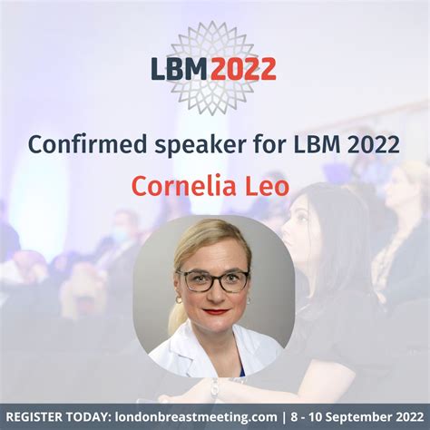Cornelia Leo Prof Dr On Linkedin Lbm2022 Breastcancer Surgery London
