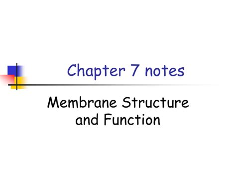 Chapter 7 Notes Membrane Structure And Function