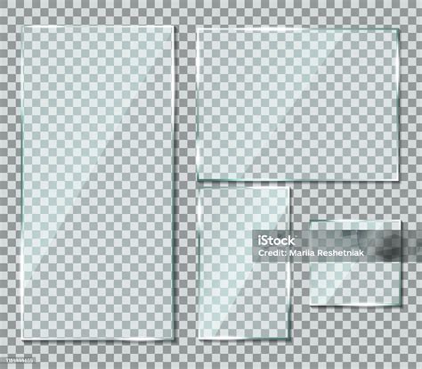 Glass With Reflection Effect In Mockup Style Acrylic And Glass Texture