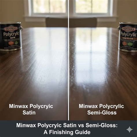 Minwax Polycrylic Satin Vs Semi Gloss A Finishing Guide