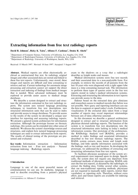 pdf extracting information from free text radiology reports