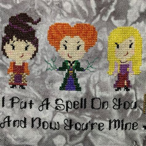 Witches Cross Stitch Pattern Halloween Cross Stitch Pdf Instant