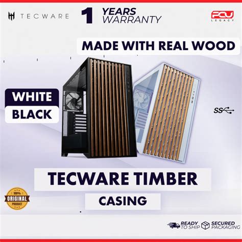 Tecware Timber Tg Atx Case Black White Lazada
