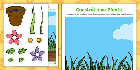 Atividade De Recortar E Cola Plantas Teacher Made