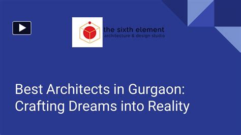 Ppt Best Architects In Gurgaon Crafting Dreams Into Reality
