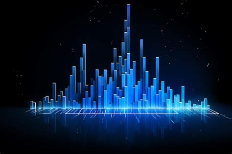 Premium AI Image A Blue Graph With Lines And Dots