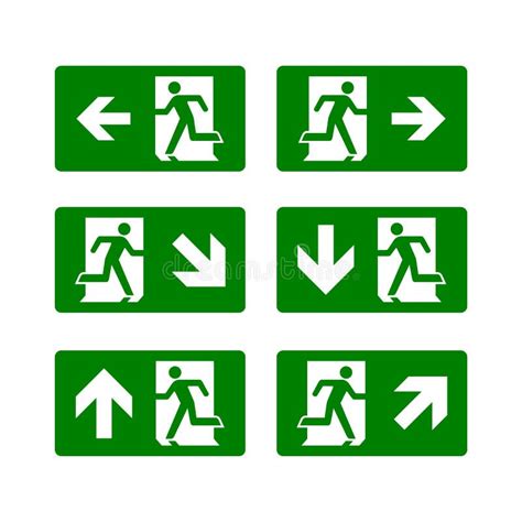 Exit Sign Vector Logo Template Illustration Design Vector EPS Stock Vector Illustration Of