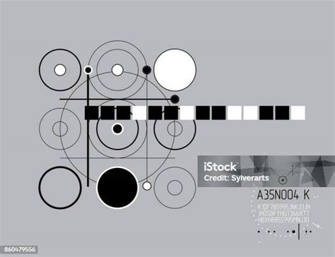 기계적 체계 공학 원과 라인 드로잉 벡터 기술 계획 웹 디자인 및 배경 화면이 나 배경으로 사용할 수 있습니다 아트 그래픽 일러스트입니다 0명에 대한 스톡 벡터 아트 및