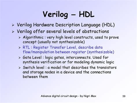 Advance Digital Circuit Design By Nigri Max Ppt Download