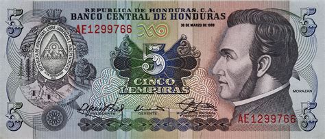 5 Lempiras Honduras Numista