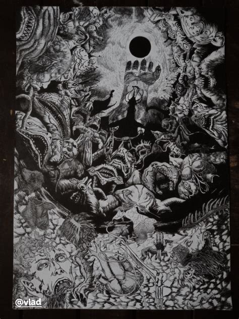 Art So I Tried To Draw The Famous Eclipse Panel From Berserk On A3
