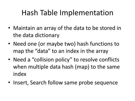 Ppt Hash Tables Powerpoint Presentation Free Download Id2775937