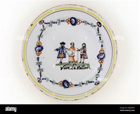 Plate With Three Orders Earthenware 1789 1792 Paris Carnavalet