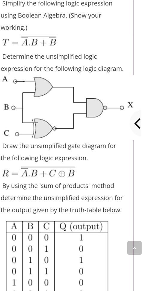 Answered Simplify The Following Logic Expression Bartleby