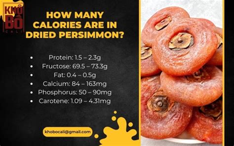 How Many Calories Does Dried Persimmon Contain Kho Bo Cali Calis