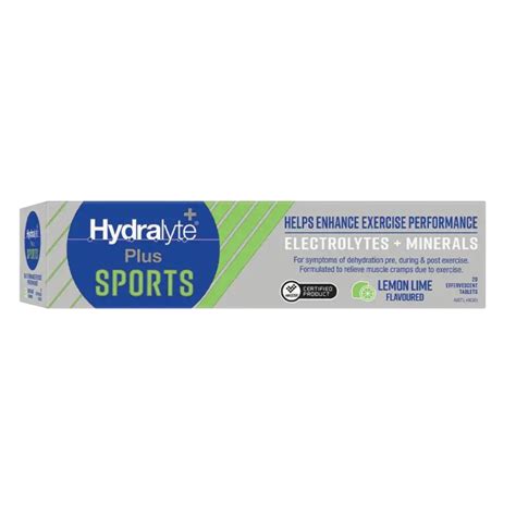 Hydralyte Plus Sport Effervescent 20 Tablets Lemon Lime Discount